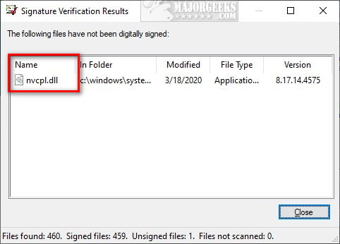 How to Verify if System Files and Drivers are Digitally Signed in Windows - MajorGeeks